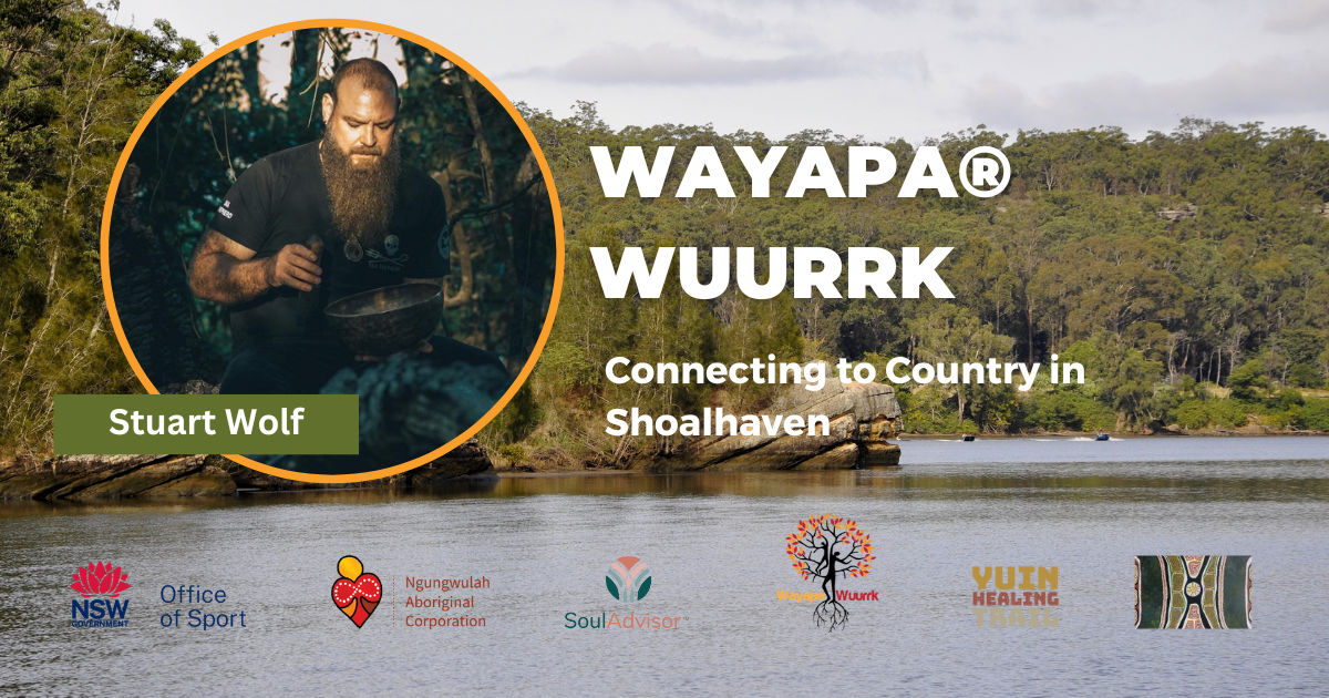 Wayapa Wuurrk® with Stuart Wolf in Mollymook Beach Reserve, Mollymook ...